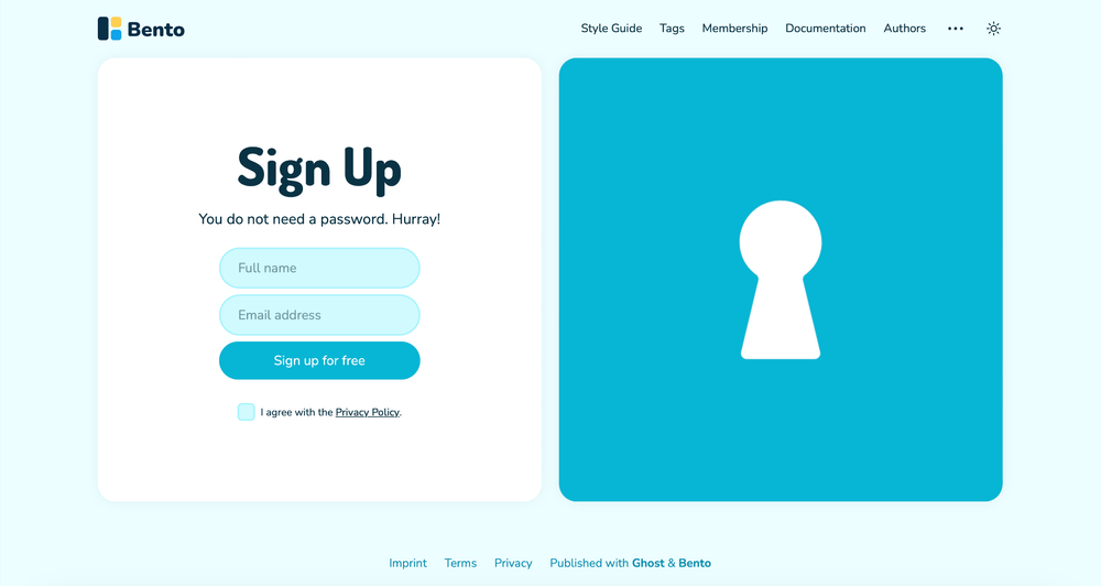 Bento — A Premium Ghost Theme